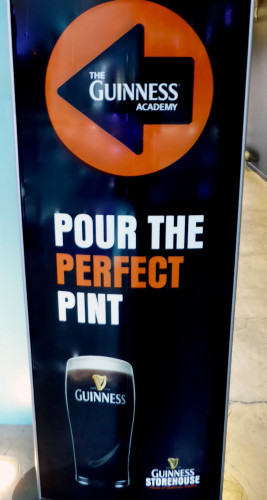 Pour the Perfect Pint sign, Guinness Storehouse, Dublin | Notable Travels